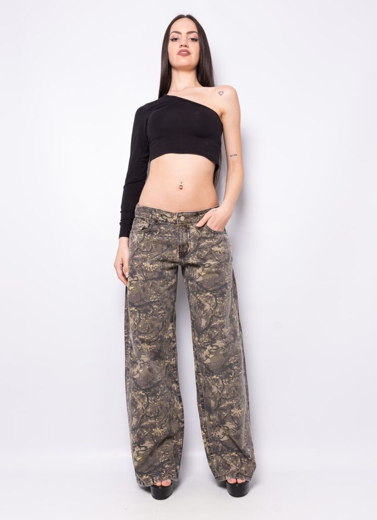 Wide leg Tiro bajo Rígido Real Tree con hebilla trasera – Mayorista de ...